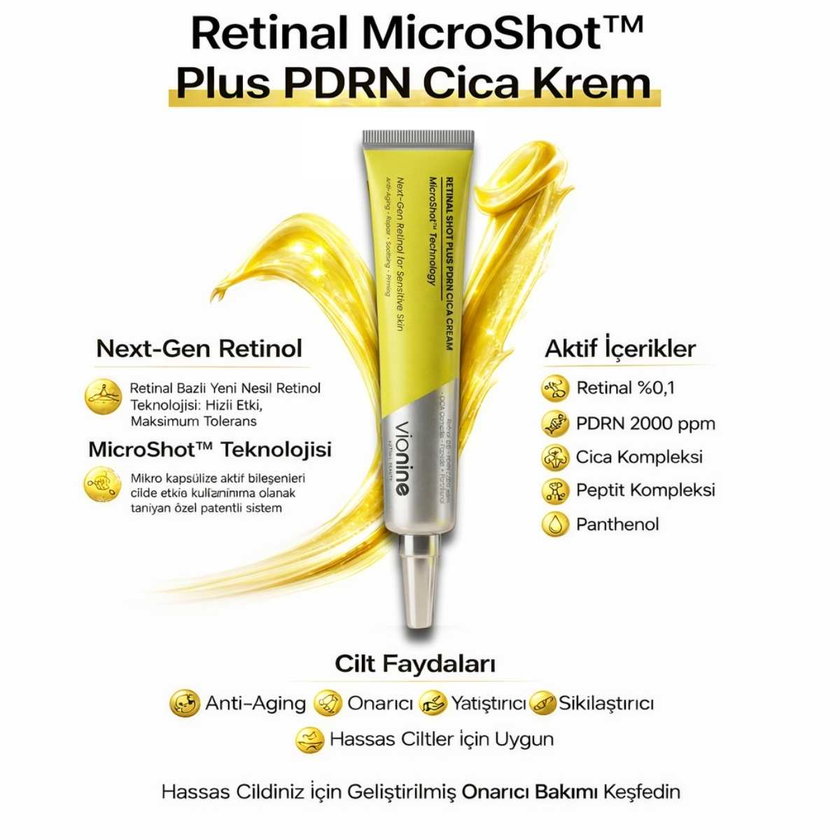 Vionine Retinal MicroShot Plus PDRN Cica Cream 20ml
